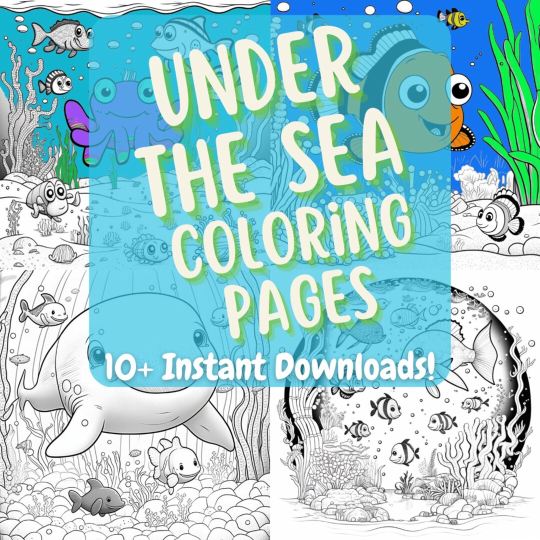 Ocean Coloring Pages: Under the Sea Animals (digital Download) - Etsy