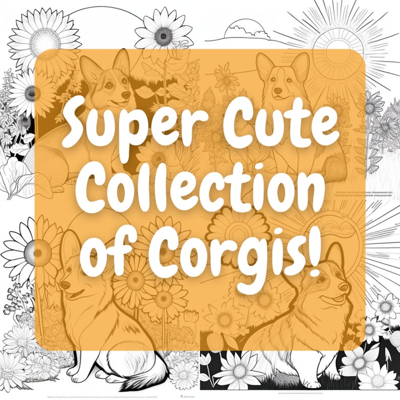 Corgi Coloring Pages: 6 Coloring Book Pages for Kids and Adults | 6 ...