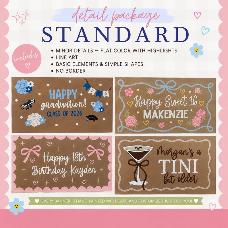 Custom Hand Painted Banner for Any Event, Personalized Birthday Banner ...