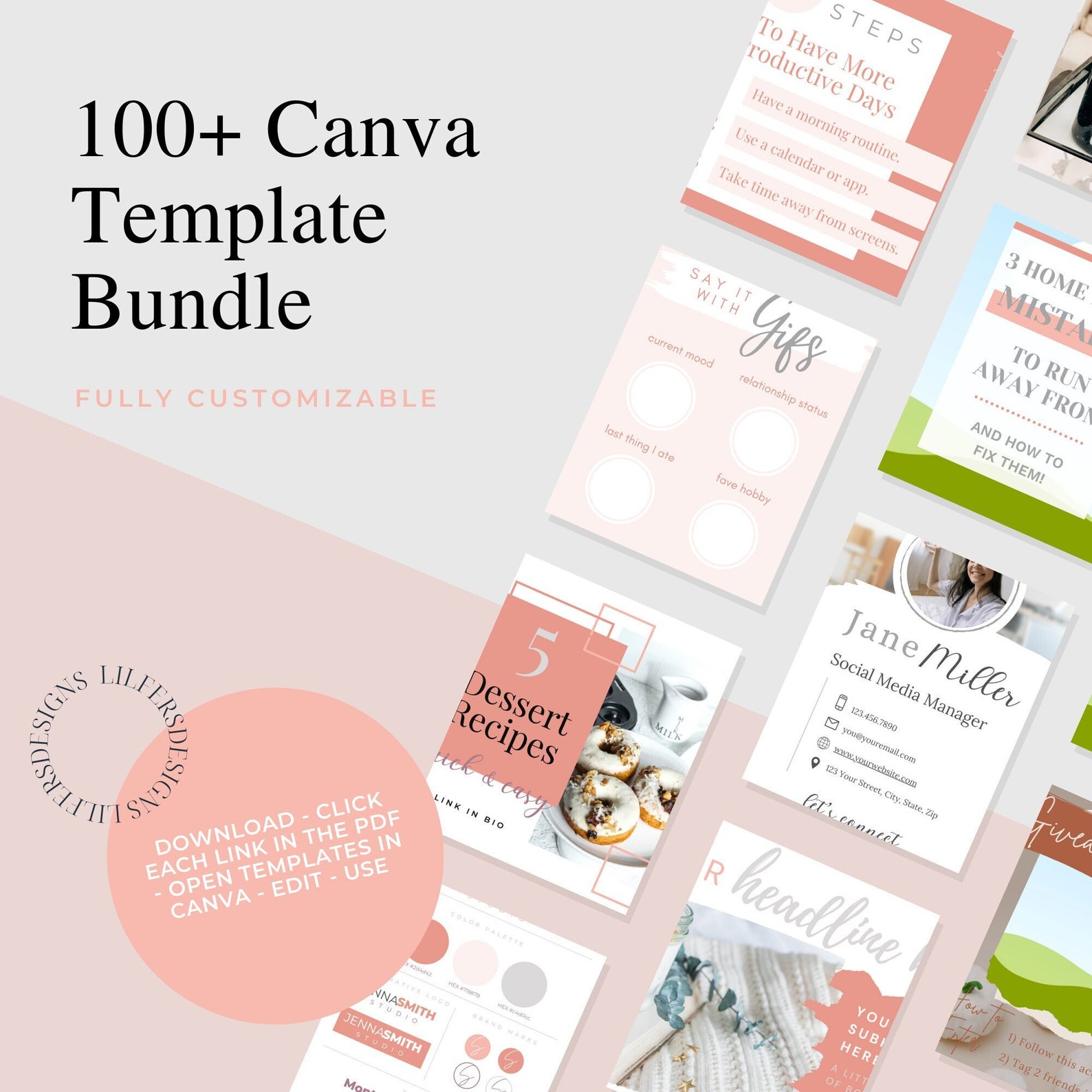 Canva Template BUNDLE Canva Template. Canva Template Social - Etsy