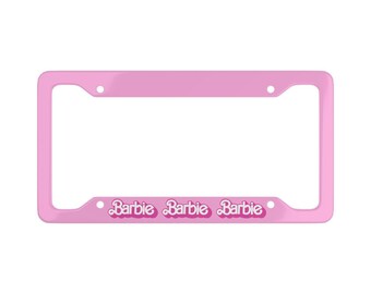 Barbie Doll Inspired License Plate Pink/silver/red Brand NEW - Etsy