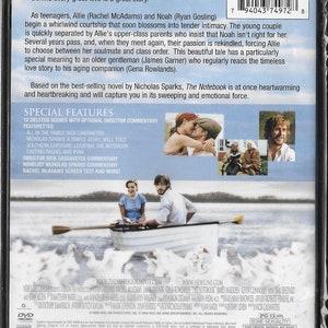 The Notebook (DVD, 2004) Romance, Drama, Ryan Gosling, Rachel Mcadams ...