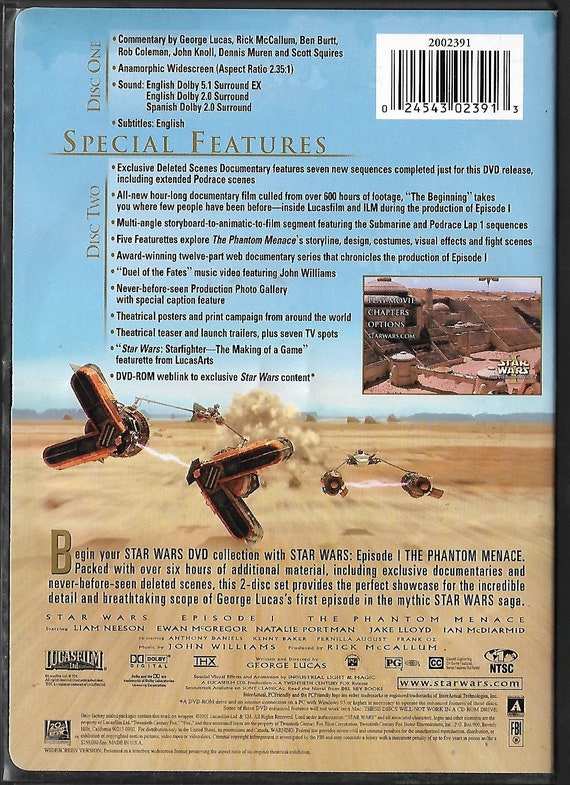 The Phantom Menace Dvd