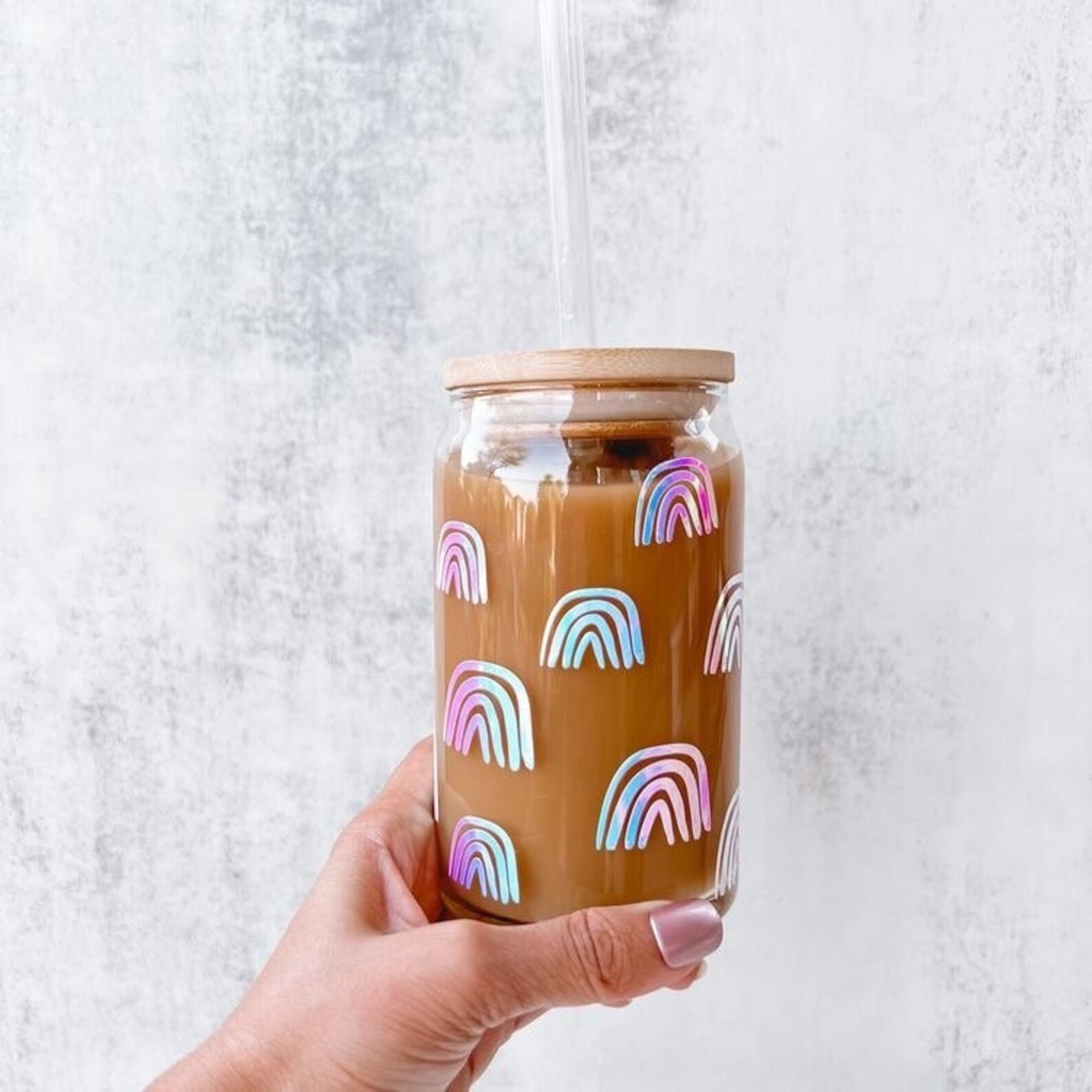 Custom Iced Coffee Glass - Etsy