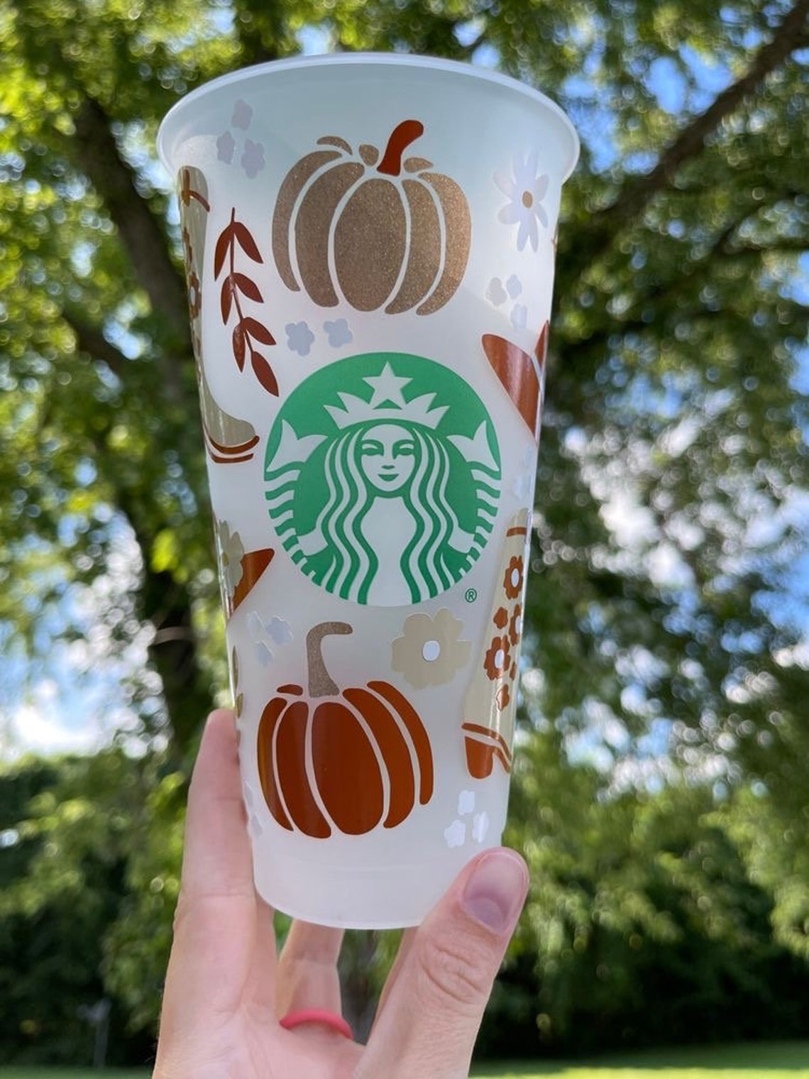 Fall Theme Starbucks Cups - Etsy