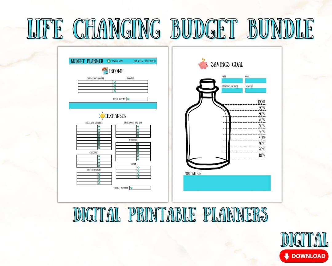 Printable Budget Planner Digital, Printable Budget Planner Digital ...