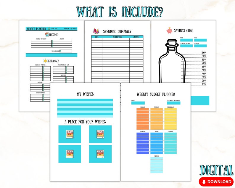 Printable Budget Planner Digital, Printable Budget Planner Digital ...