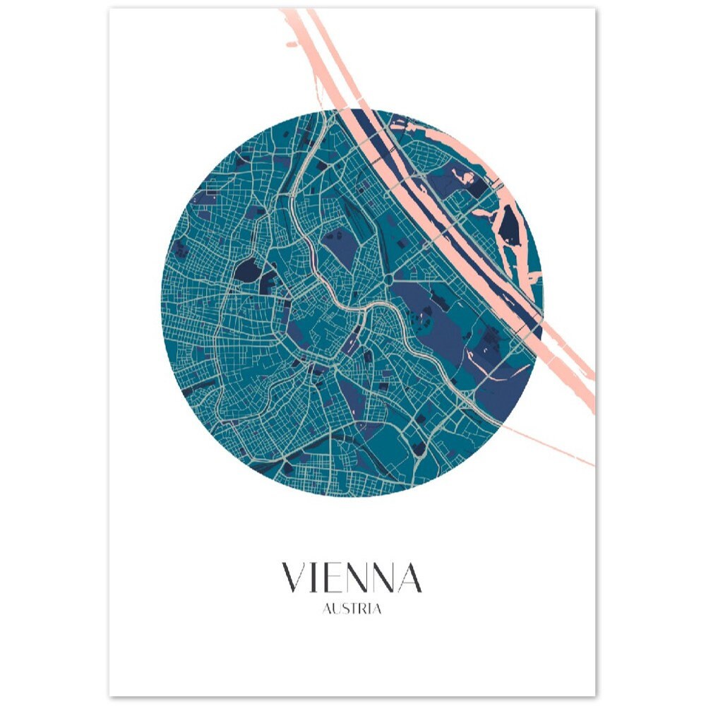 Vienna Circle Map Minimalist Poster Premium Matte Paper - Etsy