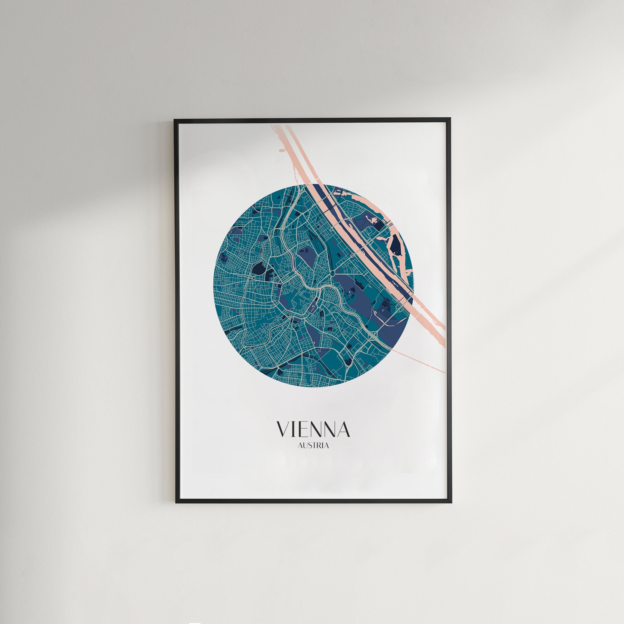 Vienna Circle Map Minimalist Poster Premium Matte Paper - Etsy