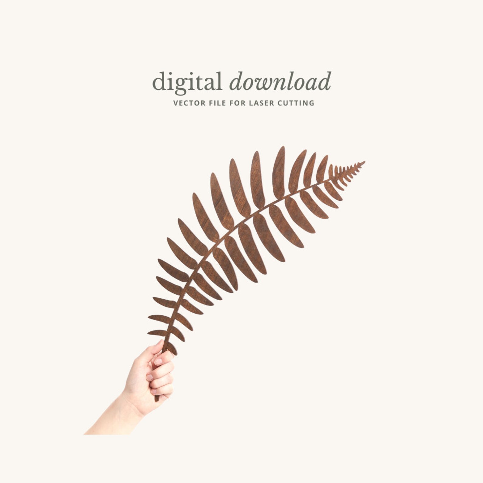 Fern Wood Wall Tropical Leaf Cutout Digital Download Laser Cut and CNC ...