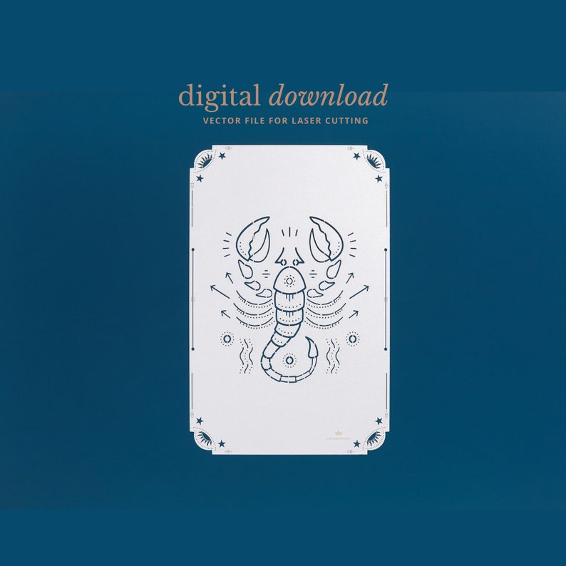 Scorpio Papercut Design Digital Download Laser Cut Paper - Etsy