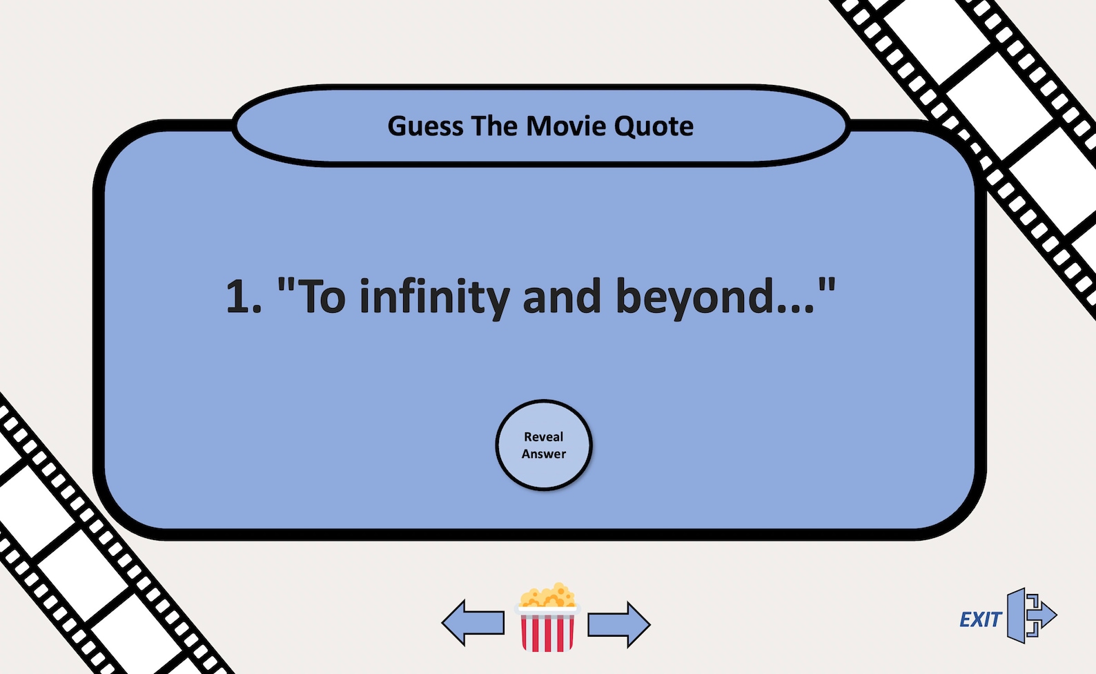 Guess the Movie Quote Trivia Powerpoint Quiz 50 Questions Downloadable ...