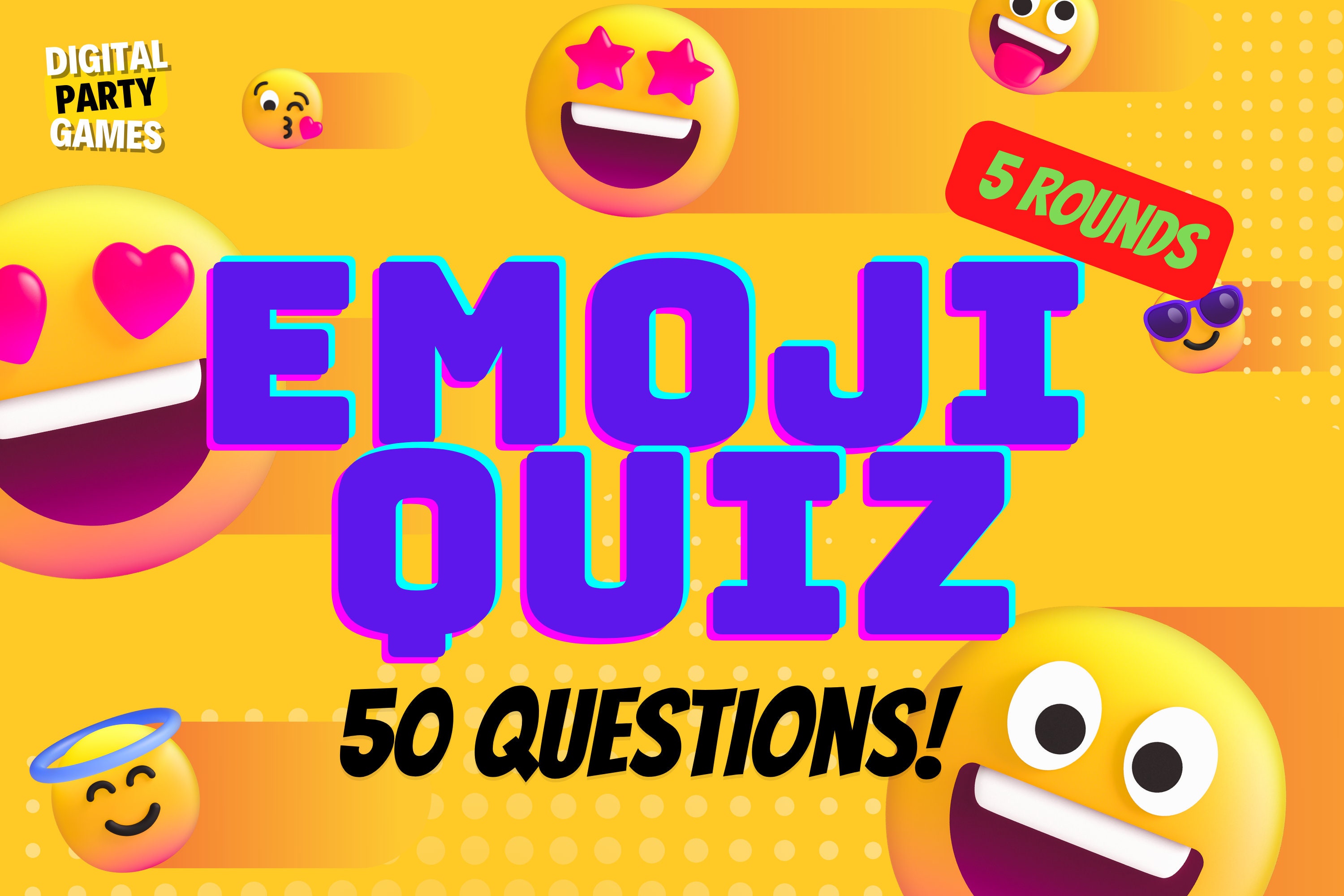 Emoji Trivia Powerpoint Quiz Digital Game Fun 50 Questions Online ...