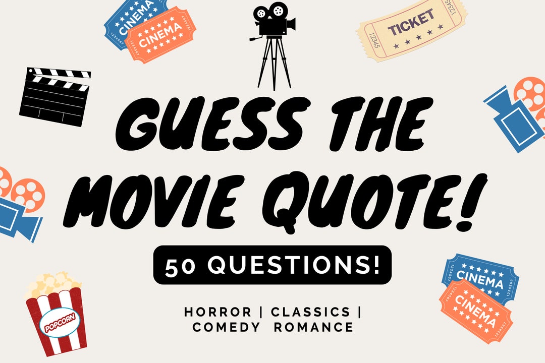 Guess the Movie Quote Trivia Powerpoint Quiz 50 Questions Downloadable ...