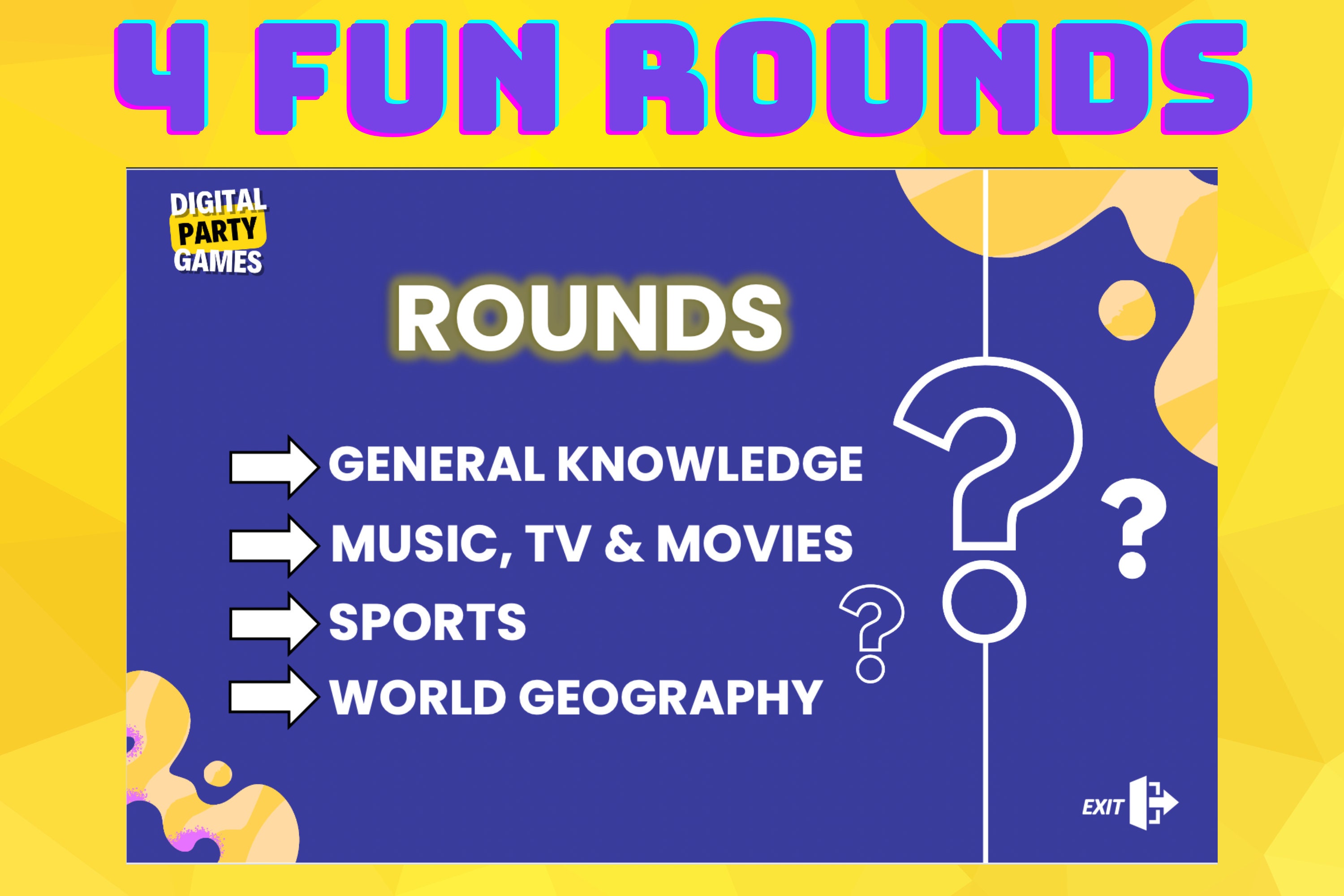 Trivia Quiz Digital Game Powerpoint Fun Pub General Knowledge 50 ...