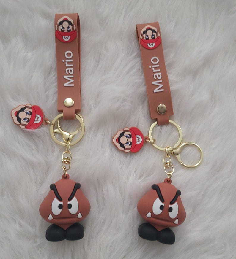 Super Mario Bros & Other Characters Keychains - Etsy