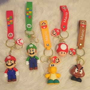 Super Mario Bros & Other Characters Keychains - Etsy