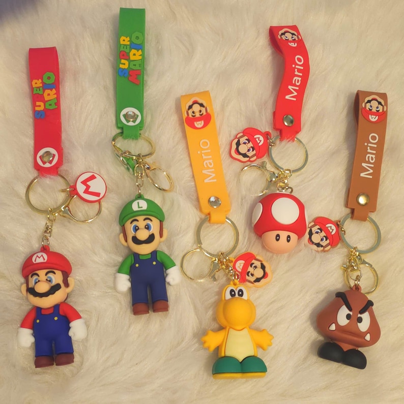 Super Mario Bros & Other Characters Keychains - Etsy