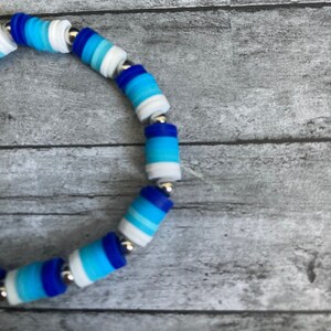 Pretty Blue Bracelet | Poly Clay Beaded Bracelet | Gift Ideas - Etsy