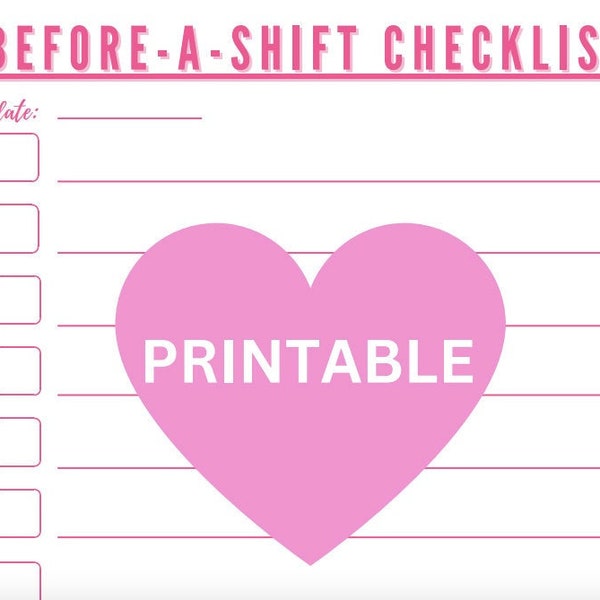 Nursing Shift Checklist - Etsy
