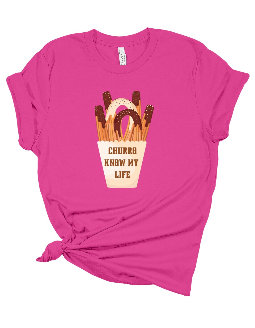 CHURRO Know My Life Graphic Tee Churros T-shirt Funny T-shirt Churros ...