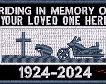 Customized IN MEMORY OF Patch, Biker Vest Motorcycle Patch, Memorial ...