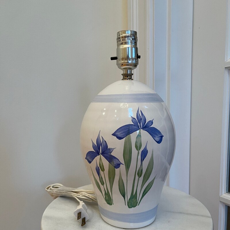 Ceramic Lamp With Flowers - Etsy