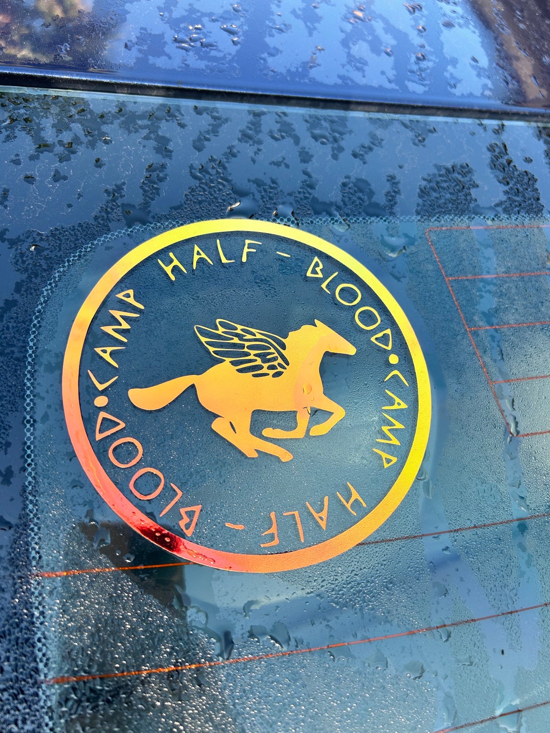 Camp Half Blood PJO Holographic Vinyl Decal for Cars, Tumblers, Laptops ...