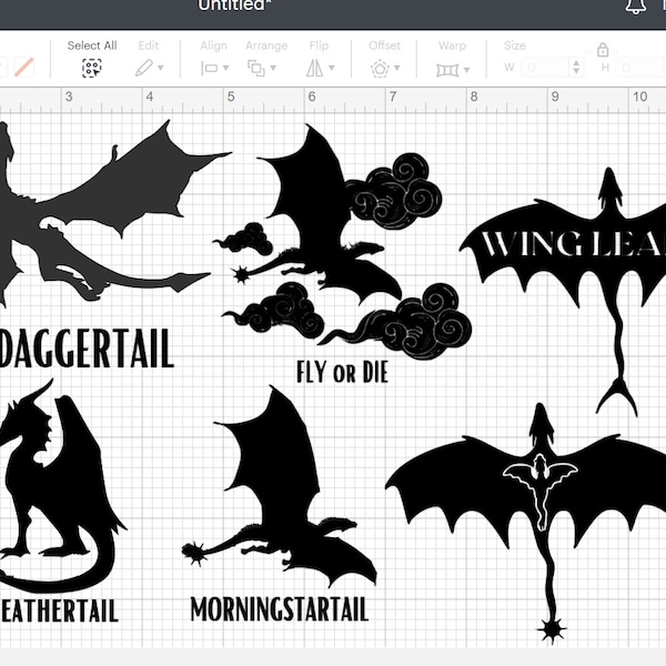 Fourth Wing Svg Bundle - Etsy
