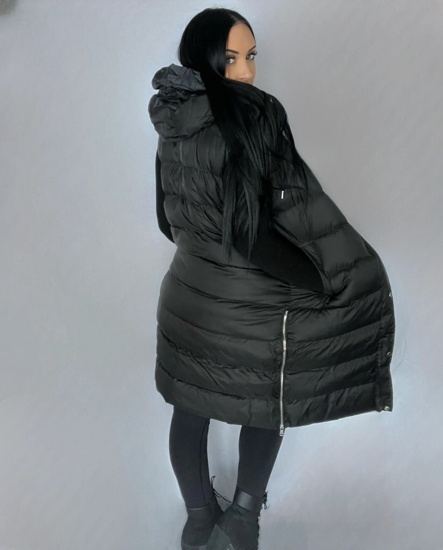 Longline Detailed Vest in Black - Etsy