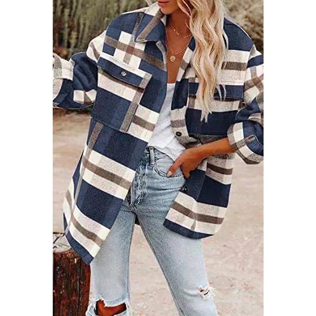 Blue Plaid Shacket - Etsy