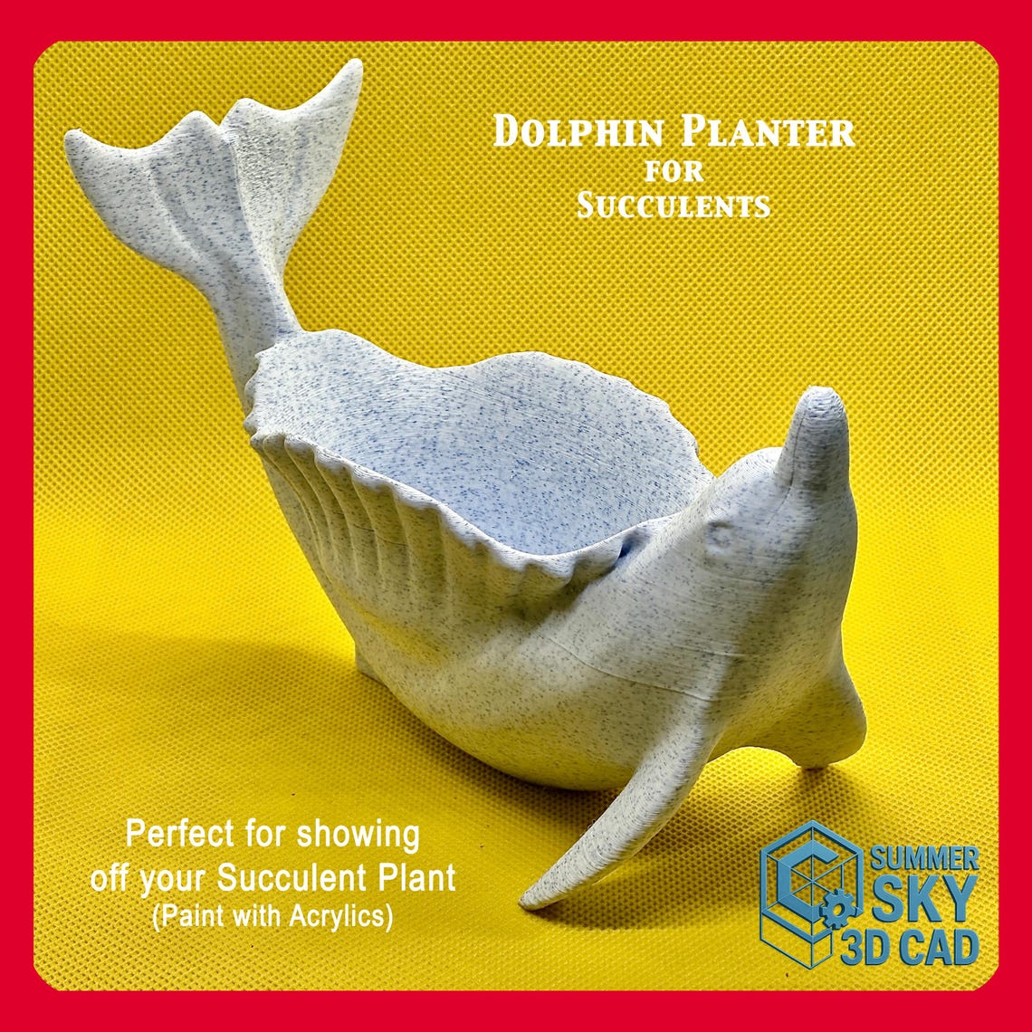 Dolphin Succulent Planter – 3D Printed Ocean-inspired Plant Pot - Etsy