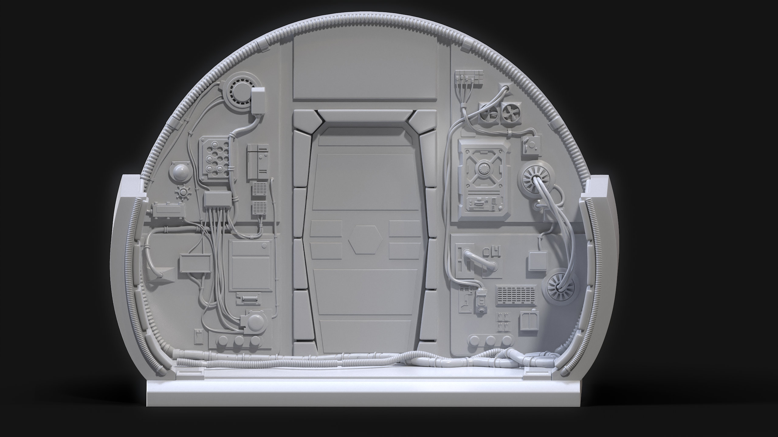 Millennium Falcon Cockpit Door Diorama - STL 3D File Print - Etsy