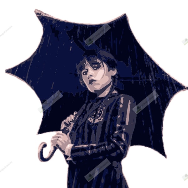 Wednesday Addams Umbrella - Etsy