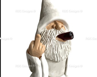 Flipping off Gnome Svg - Etsy Canada