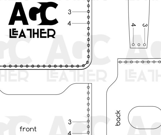 Leather DIY Wallet Pattern Pdf, Wallet Template, Leather Wallet Pdf ...