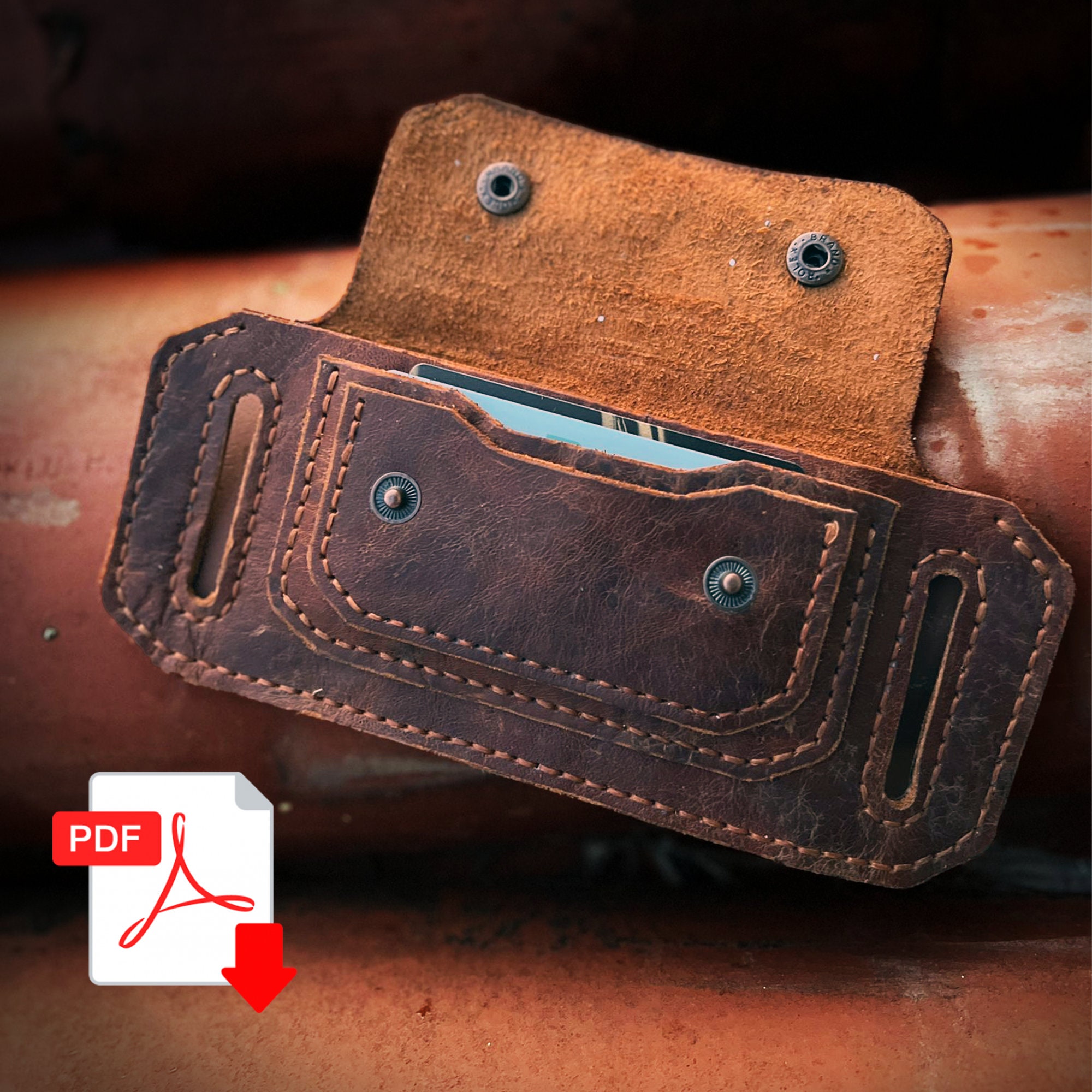 Belt Wallet Pattern Pdf, Big Size Belt Wallet, Belt Wallet Pattern ...