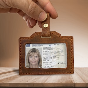 Leather Id Pass Holder, Name Card Holder Pattern, Badge Holder Pattern ...