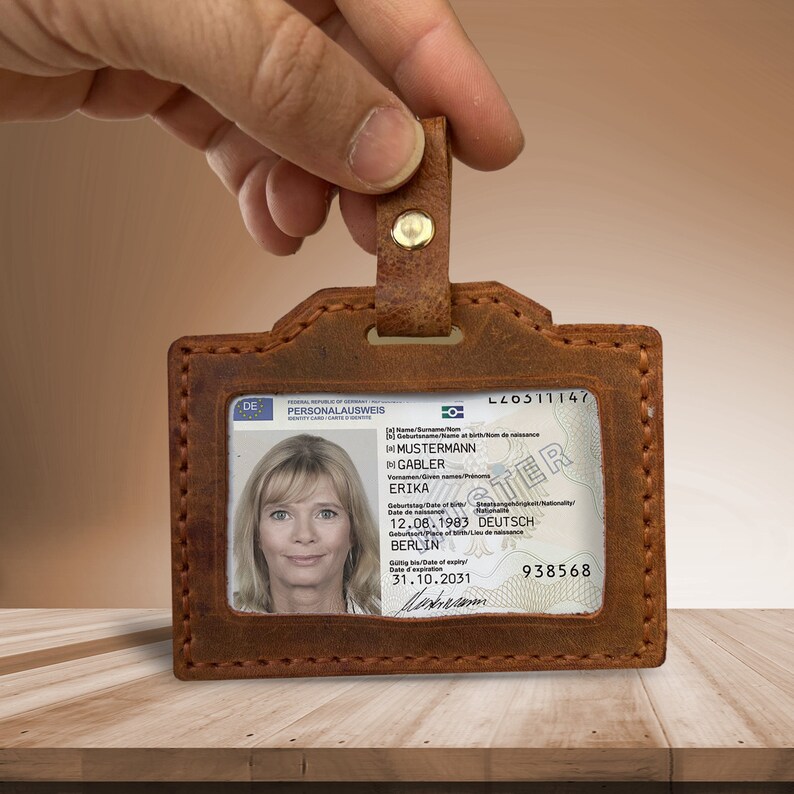 Leather Id Pass Holder, Name Card Holder Pattern, Badge Holder Pattern ...