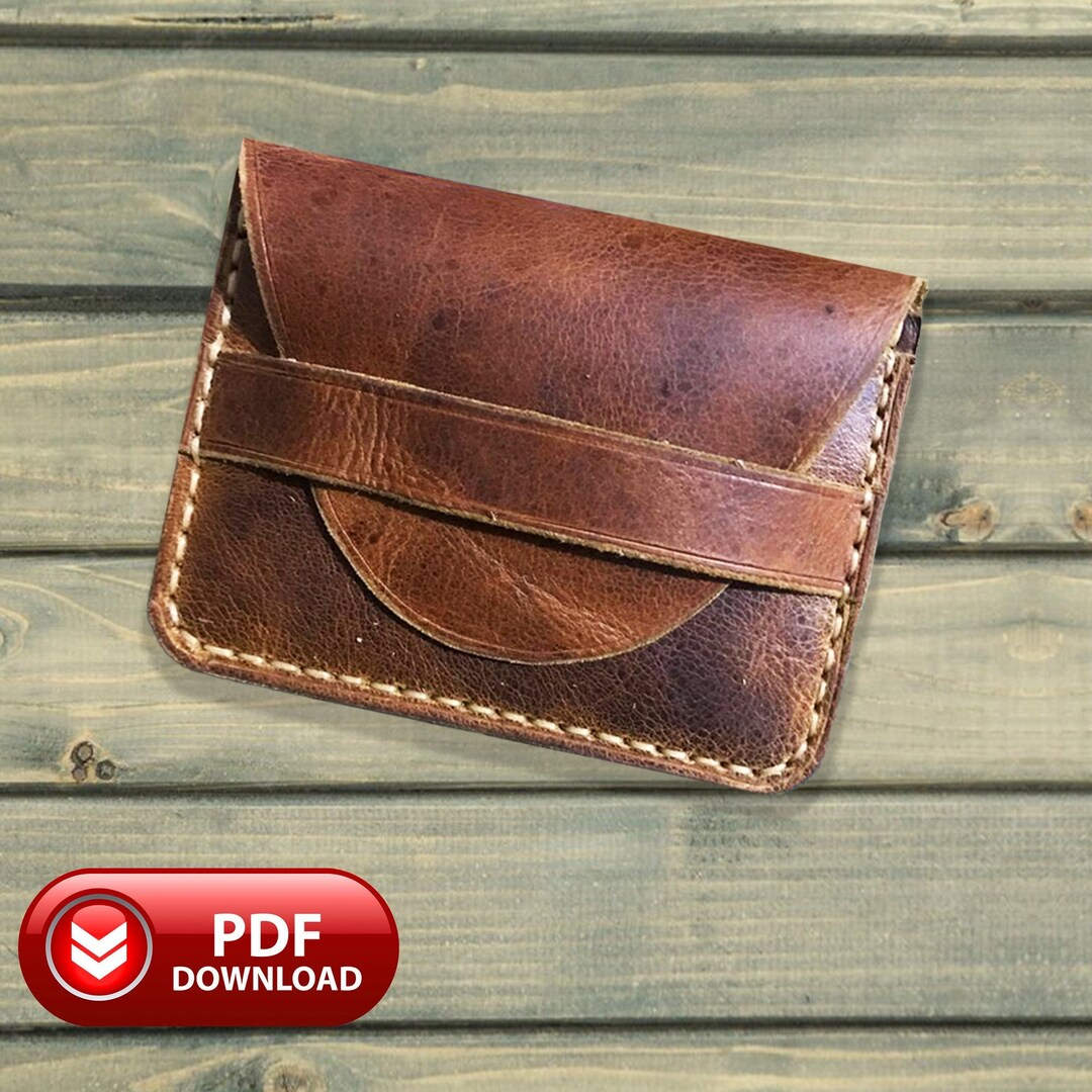 Leather Wallet Pattern PDF, Wallet Pattern Pdf, DIY Leather - Etsy