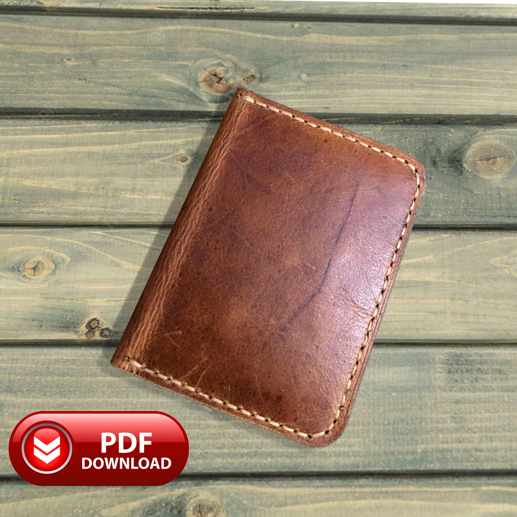 Leather Wallet Pattern PDF, Wallet Pattern Pdf, DIY Leather - Etsy