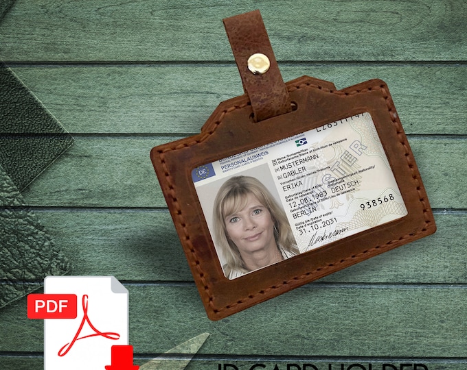 ID Card Lanyard Sewing Pattern, PDF Instant Download, ID Badge Holder ...