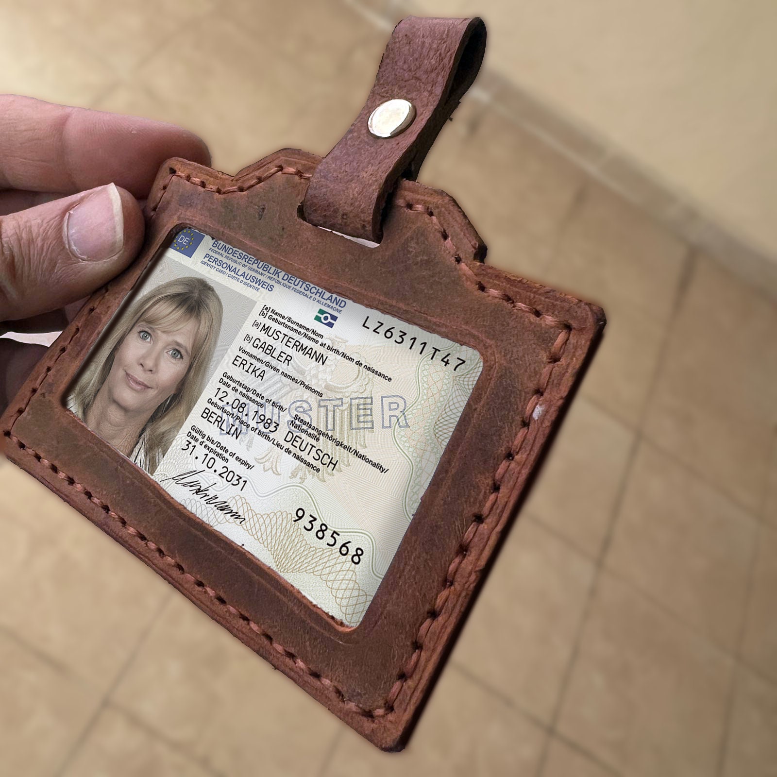 Leather Id Pass Holder, Name Card Holder Pattern, Badge Holder Pattern ...