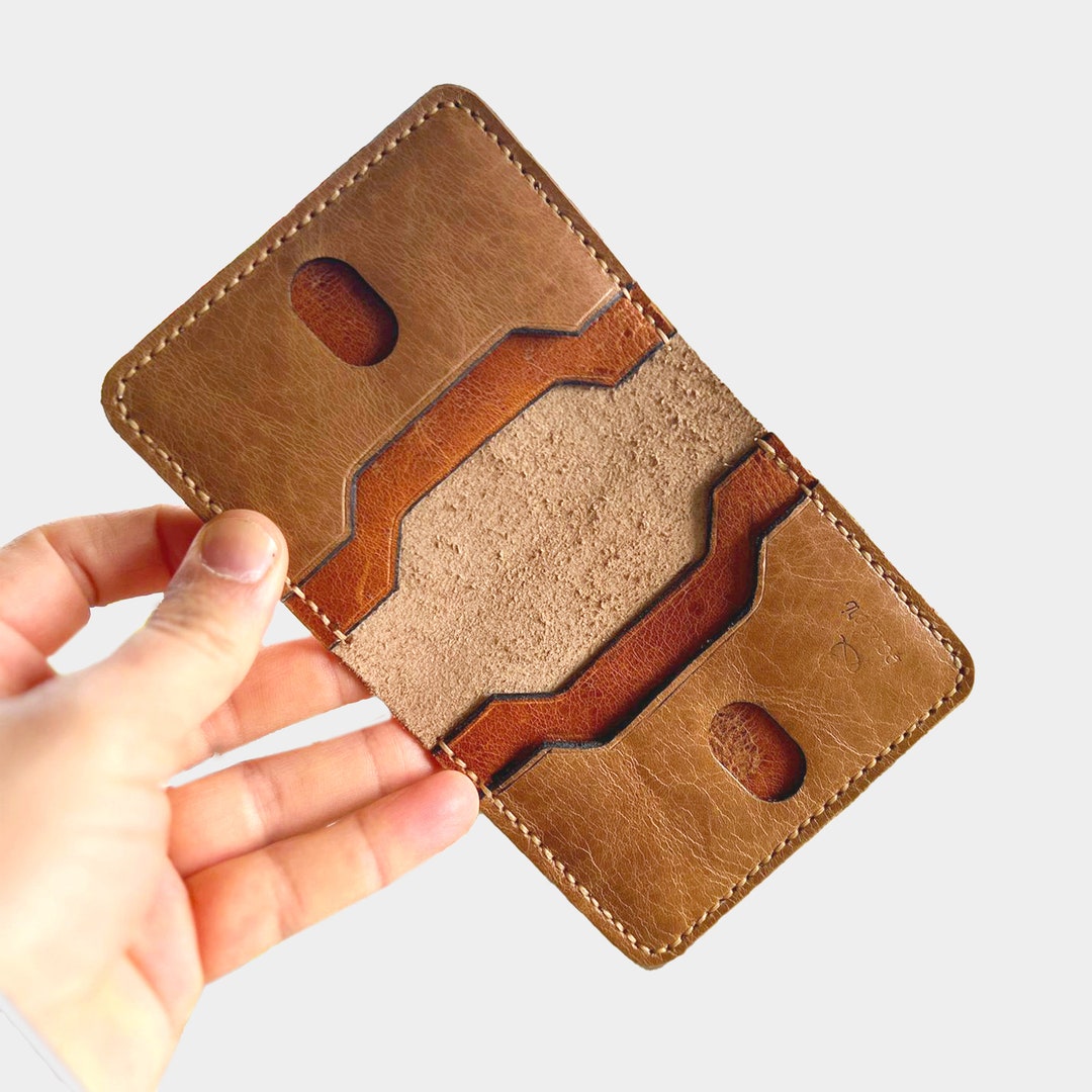 Modern Leather Wallet Pattern leather Wallet - Etsy