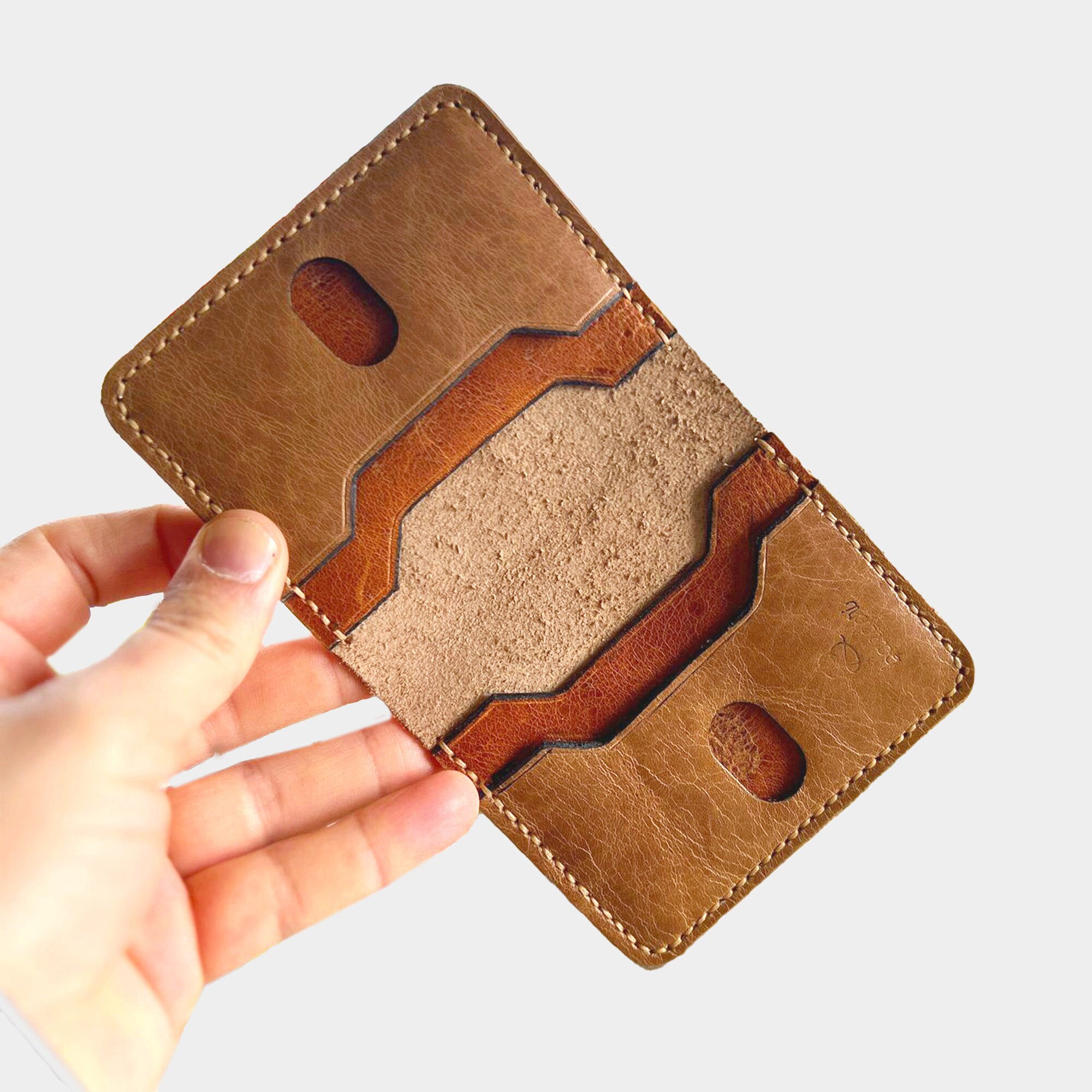 Modern Leather Wallet Pattern leather Wallet - Etsy