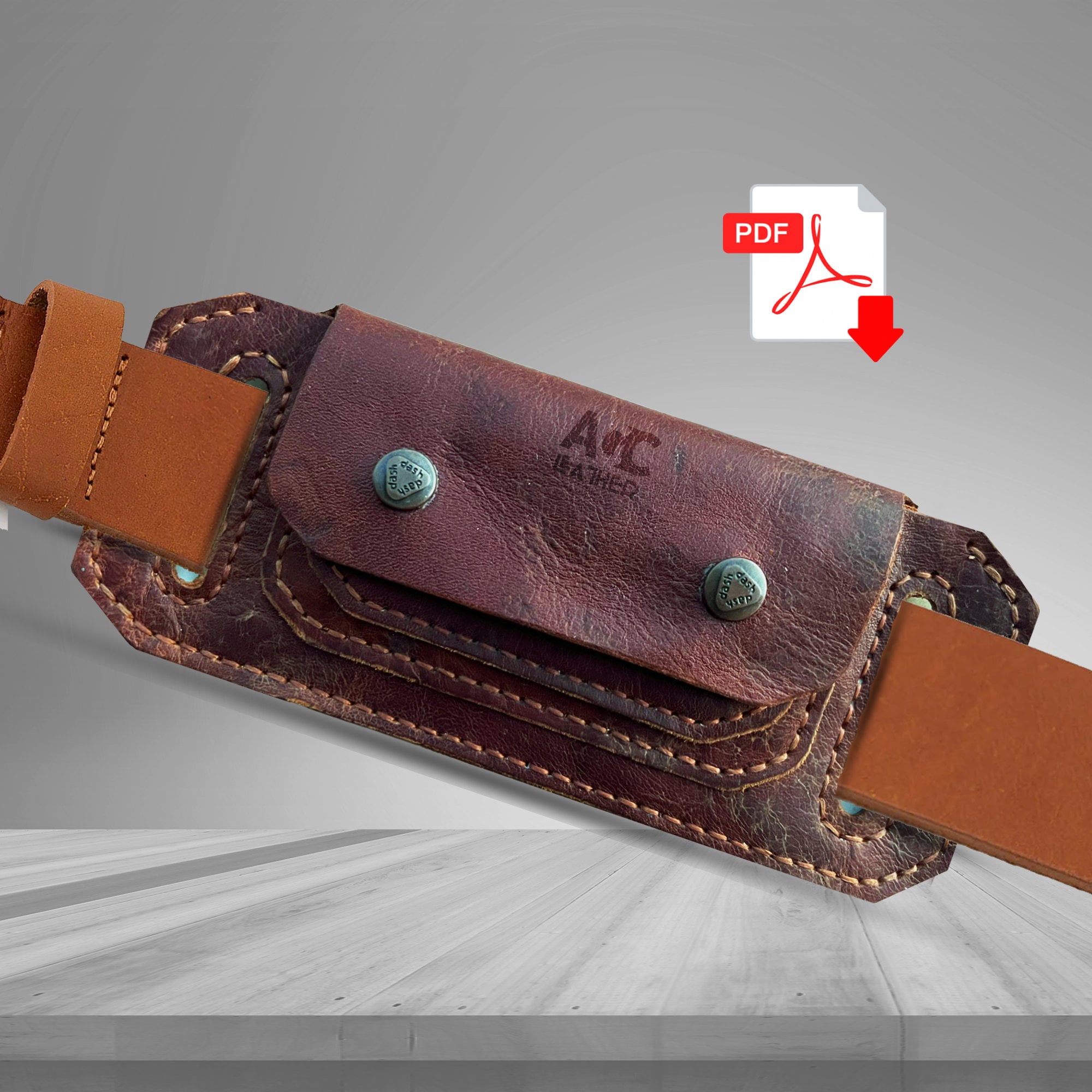 Belt Wallet Pattern Pdf, Big Size Belt Wallet, Belt Wallet Pattern ...