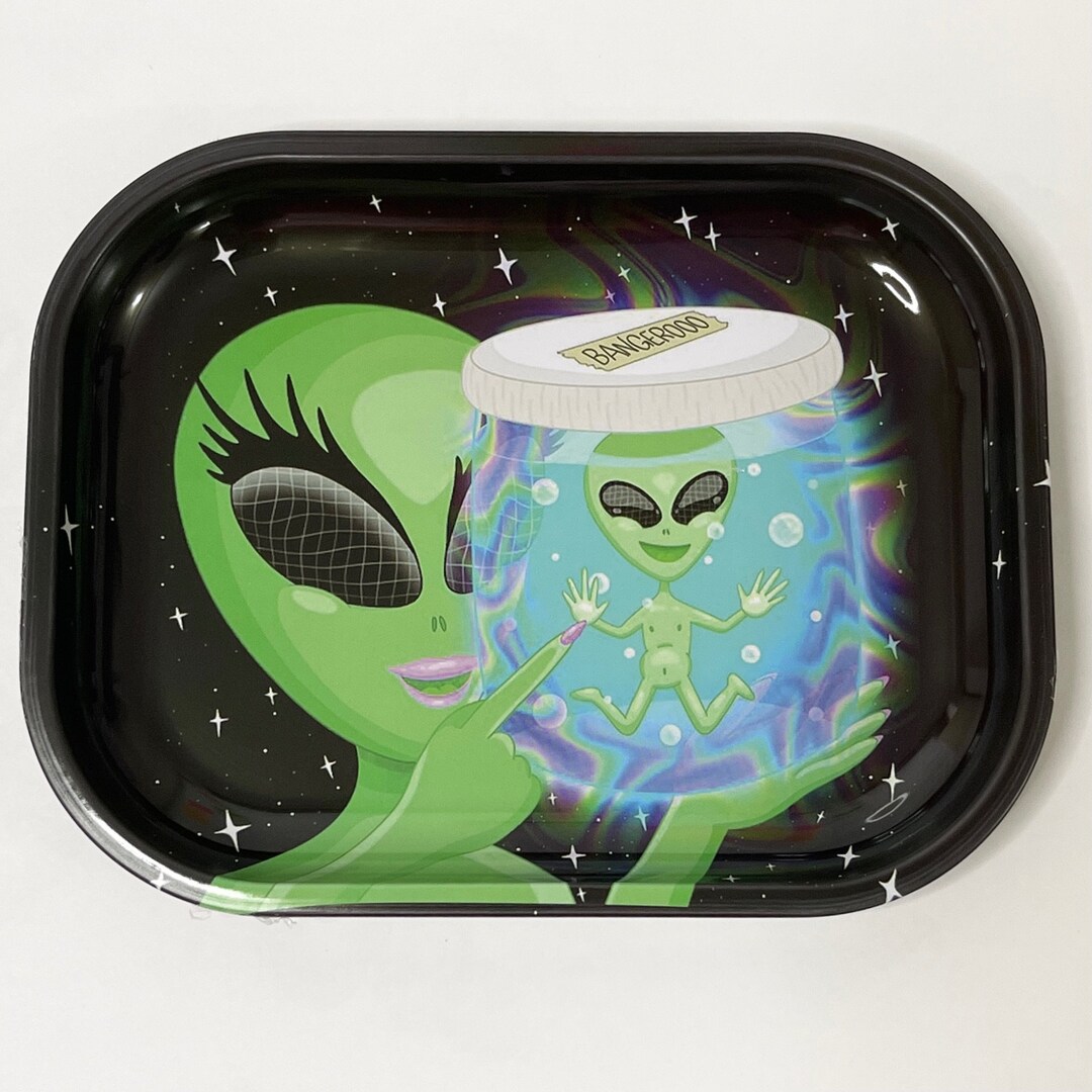 Alien Rolling Tray Stoner Girl Accessories Gifts for Her Smoke Kit ...