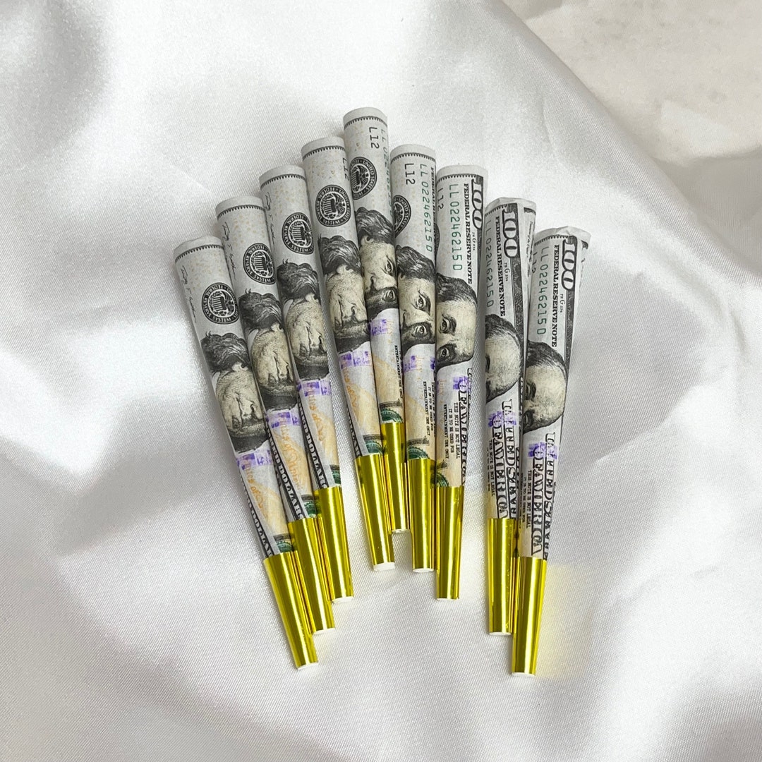 Money Prerolled Cones 8 Pack Smoke Accessories ultra Thin Slow Burning ...