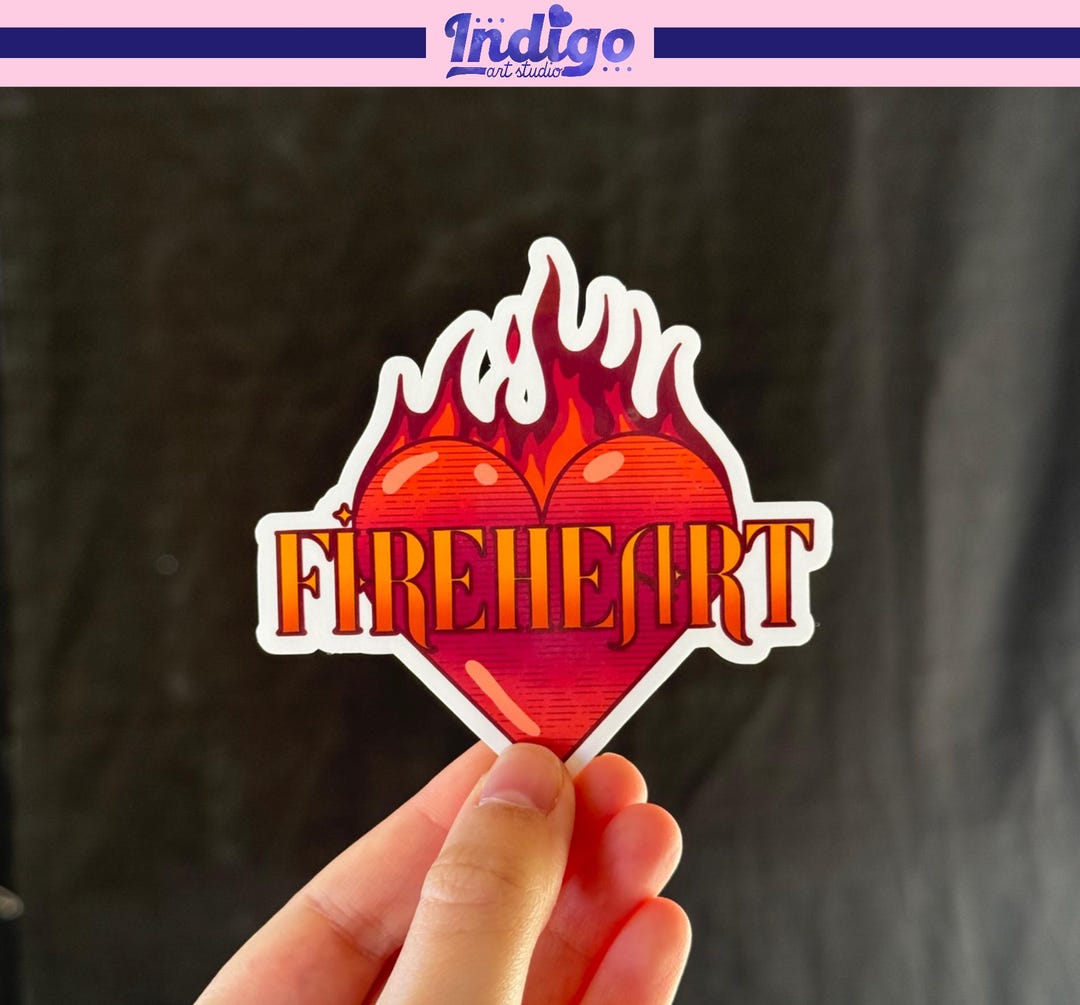 Fireheart Throne of Glass Sticker | Bookish Water Resistant Vinyl ...