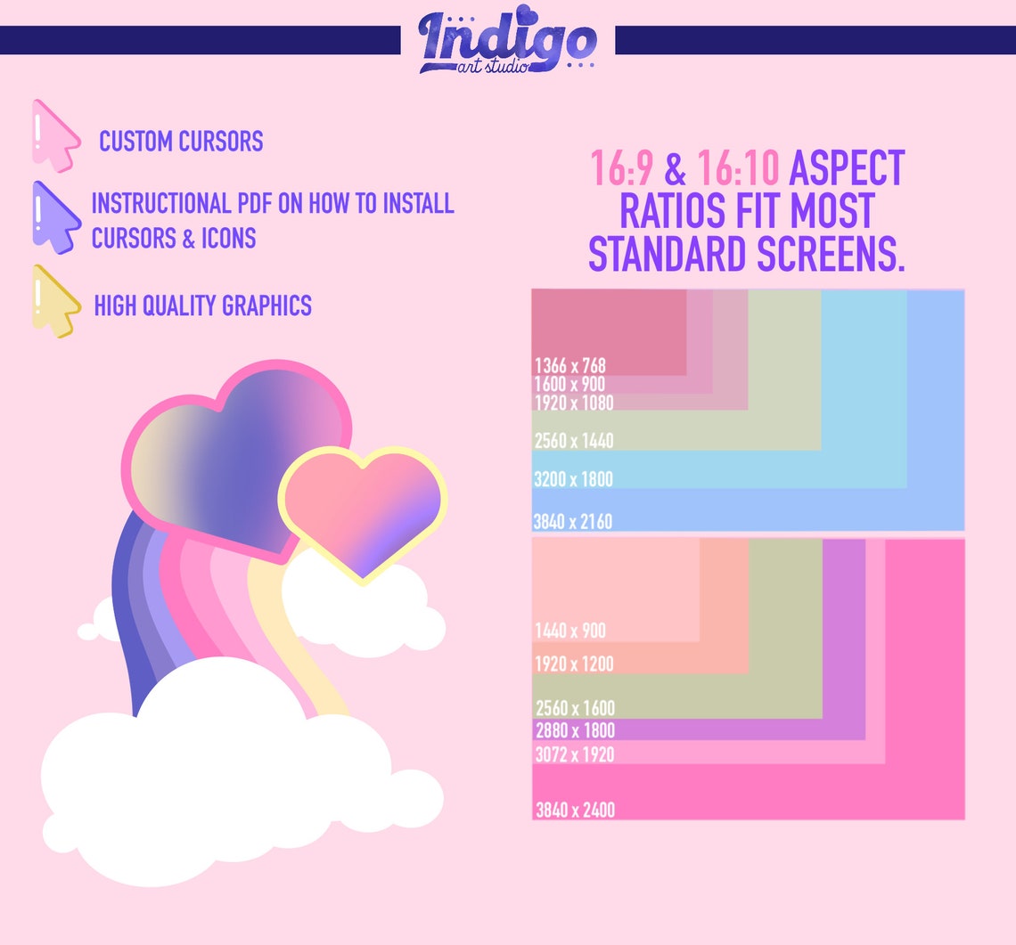 Desktop Organizer | Pastel Sky | Icon Bundle | Custom Cursor | Desktop ...